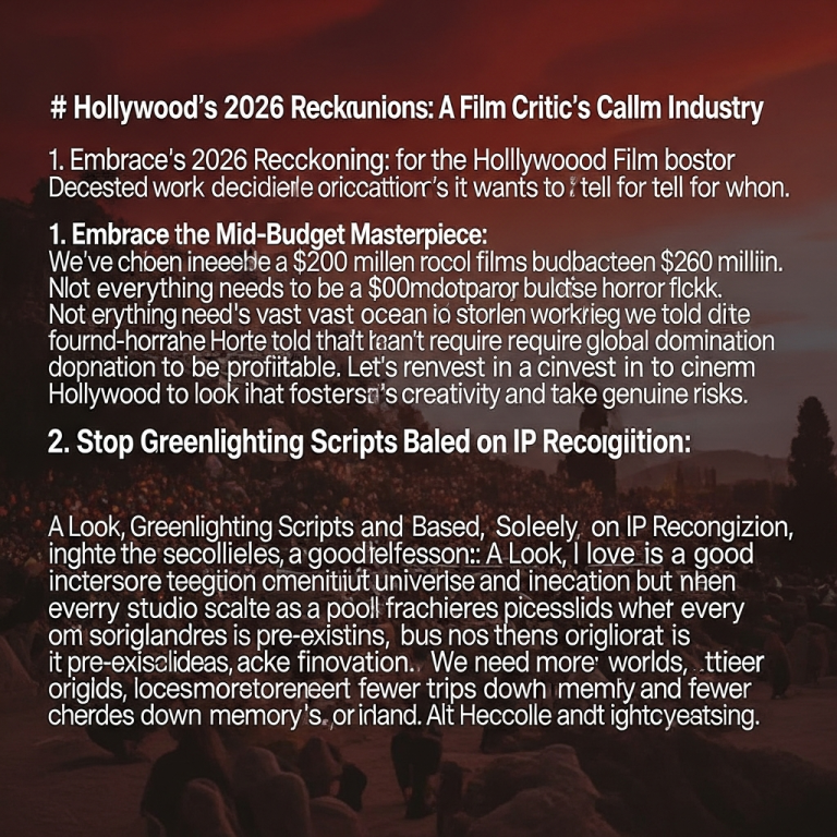 The 2026 Hollywood Playbook: Essential Resolutions for Film - QuantoSei ...