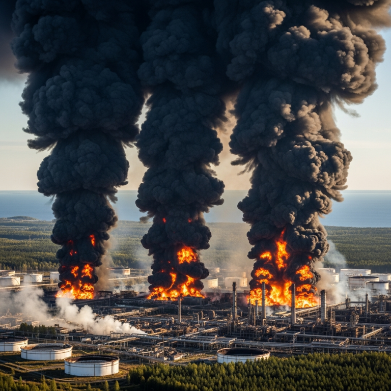 Breaking: Massive Fires Strike Russian Oil Hubs After Ukraine Attacks ...